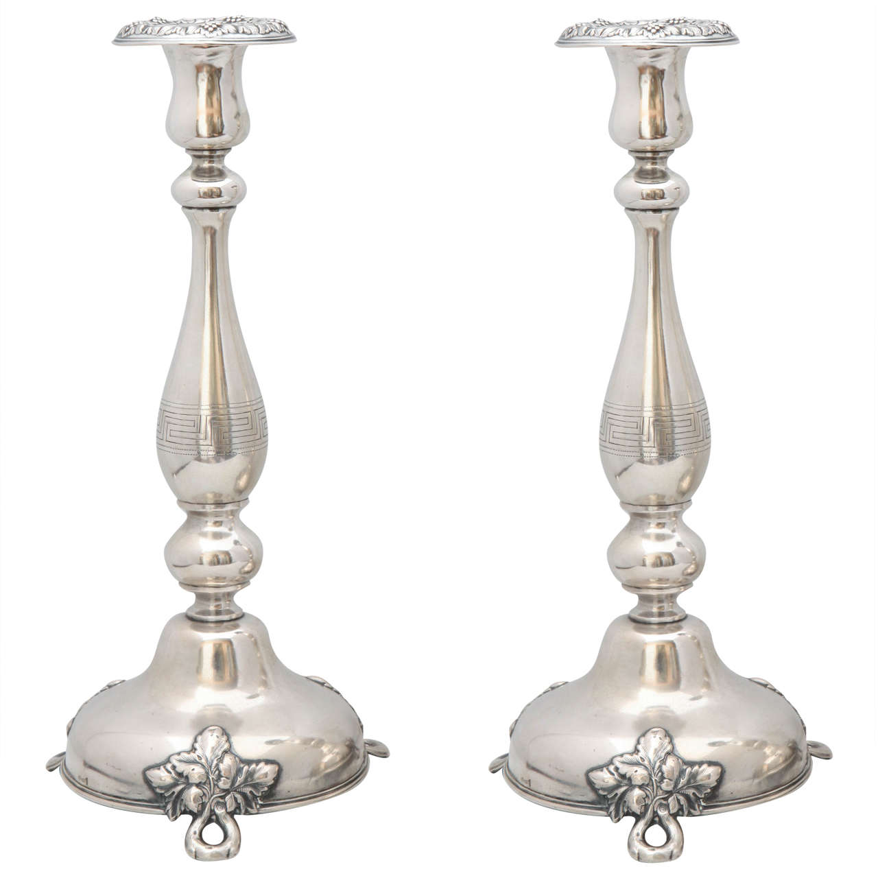 Pair of Silver Candlesticks by Anna Greta Eker at 1stDibs