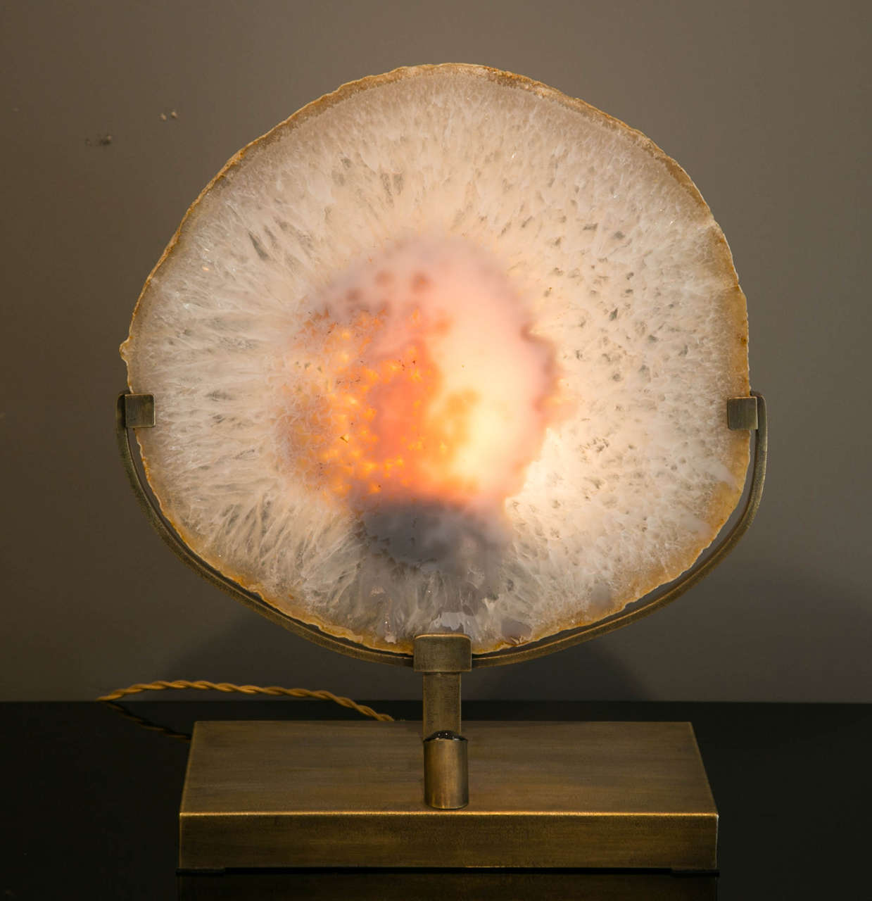 Pair of Agate Table Lamps at 1stDibs