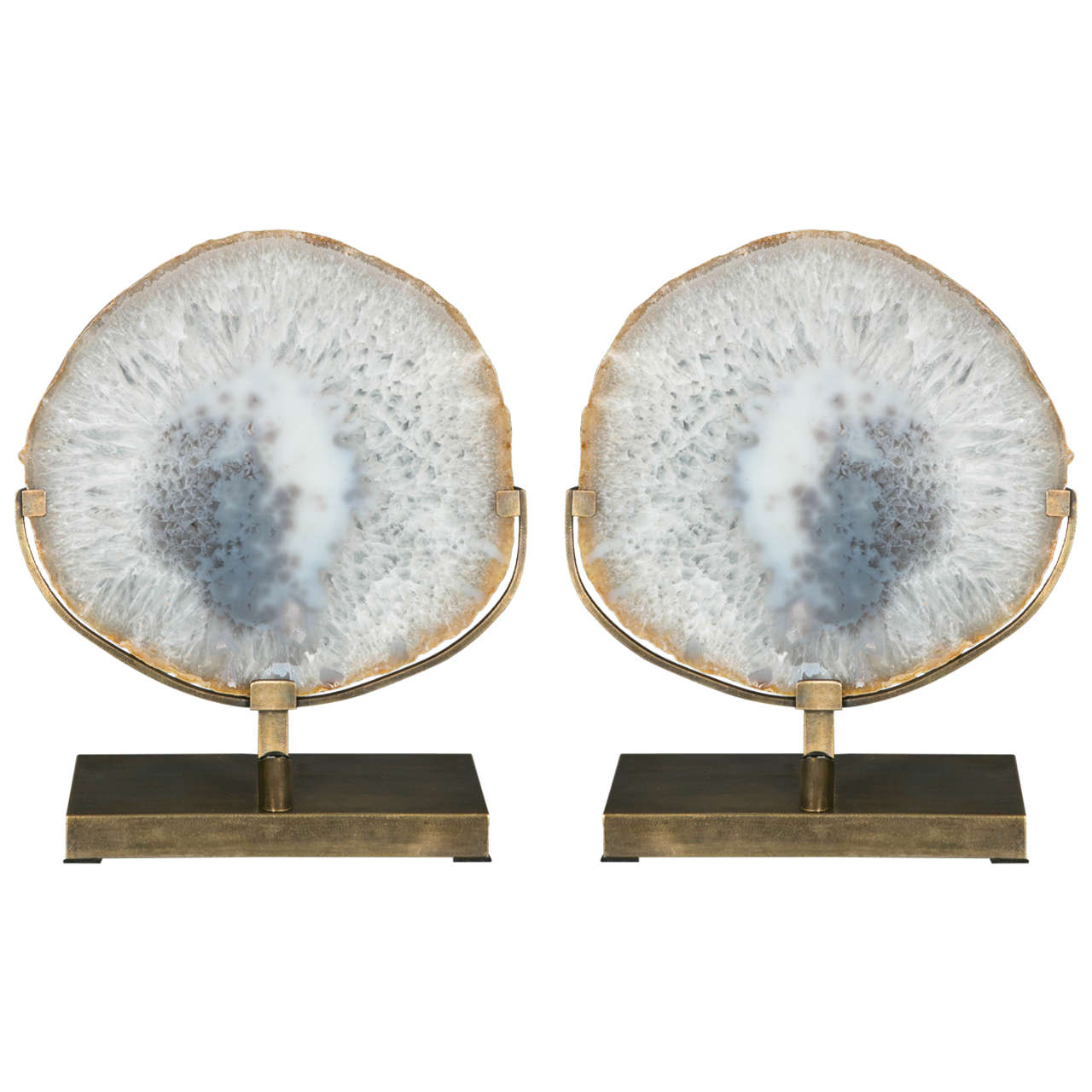 Pair of Agate Table Lamps at 1stDibs