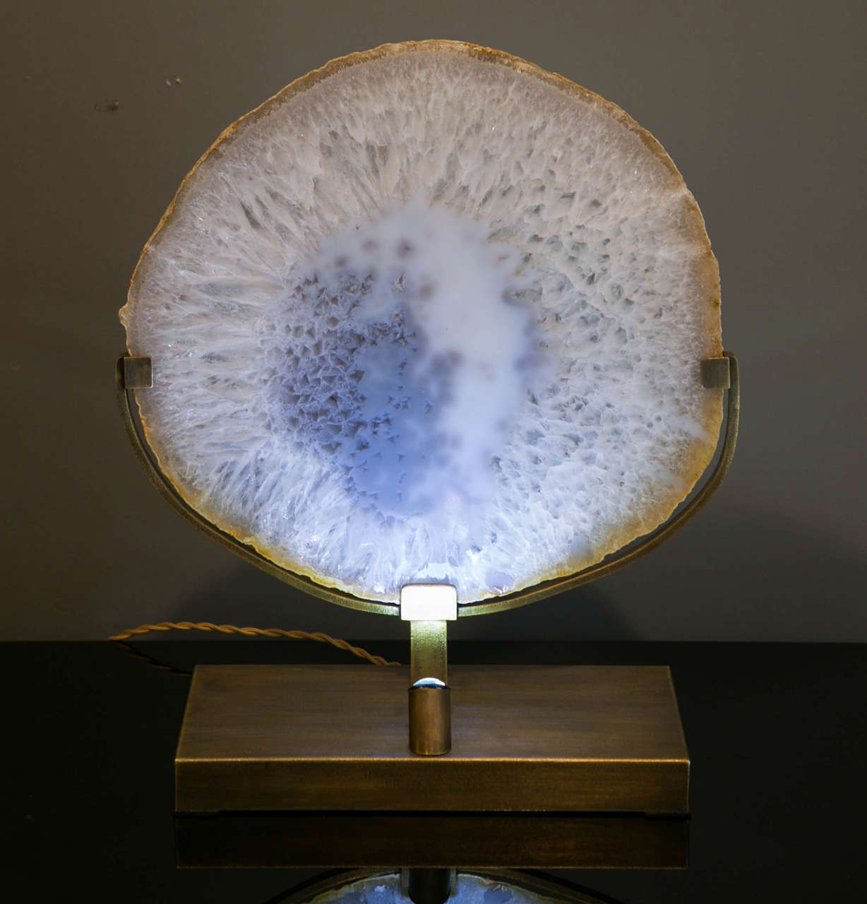 Pair of Agate Table Lamps at 1stDibs