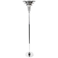 Outstanding Machine Age Art Deco Brushed Aluminum Torchiere at 1stDibs