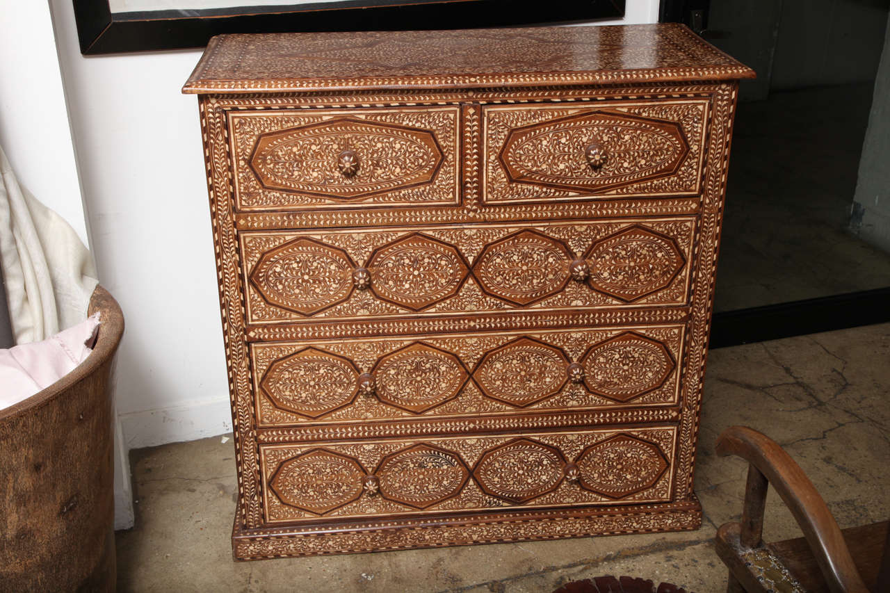 Inlaid Chest of Drawers at 1stDibs