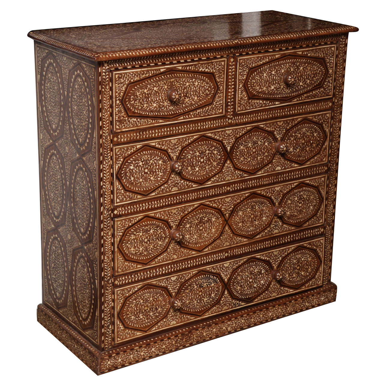 Inlaid Chest of Drawers at 1stDibs