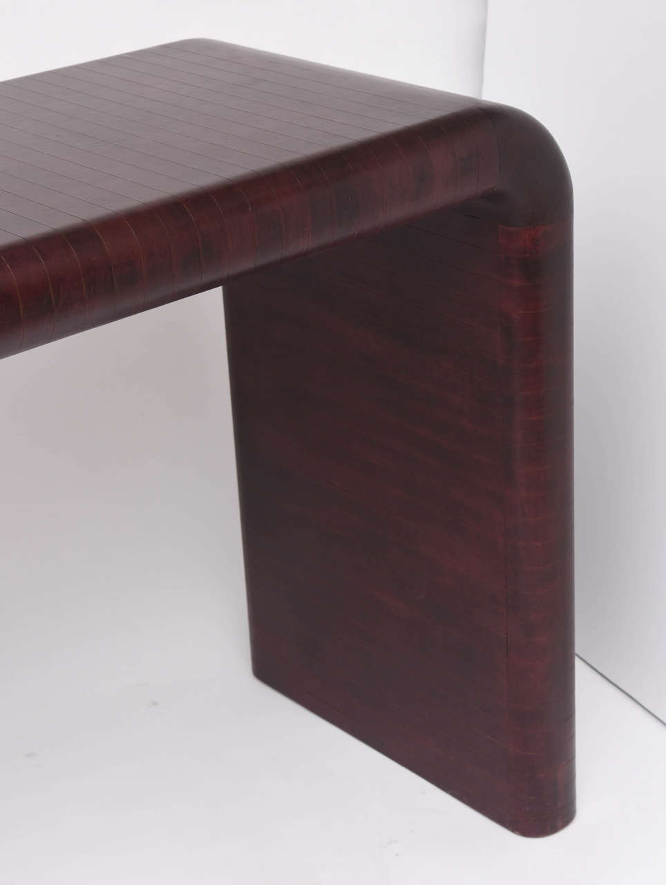 Karl Springer Leather Wrapped Console Table at 1stDibs