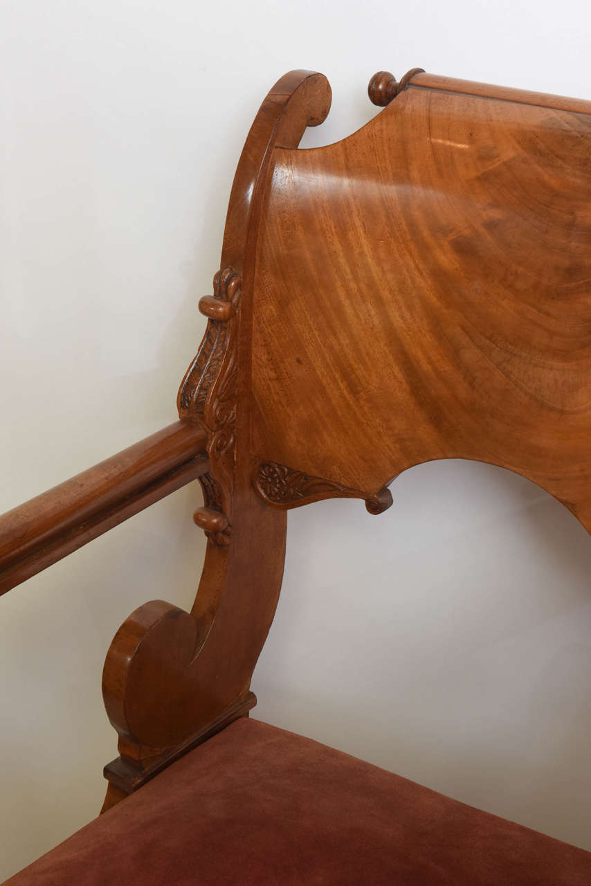 Set of Four Russian Neoclassic Mahogany Armchairs For Sale at 1stDibs ...