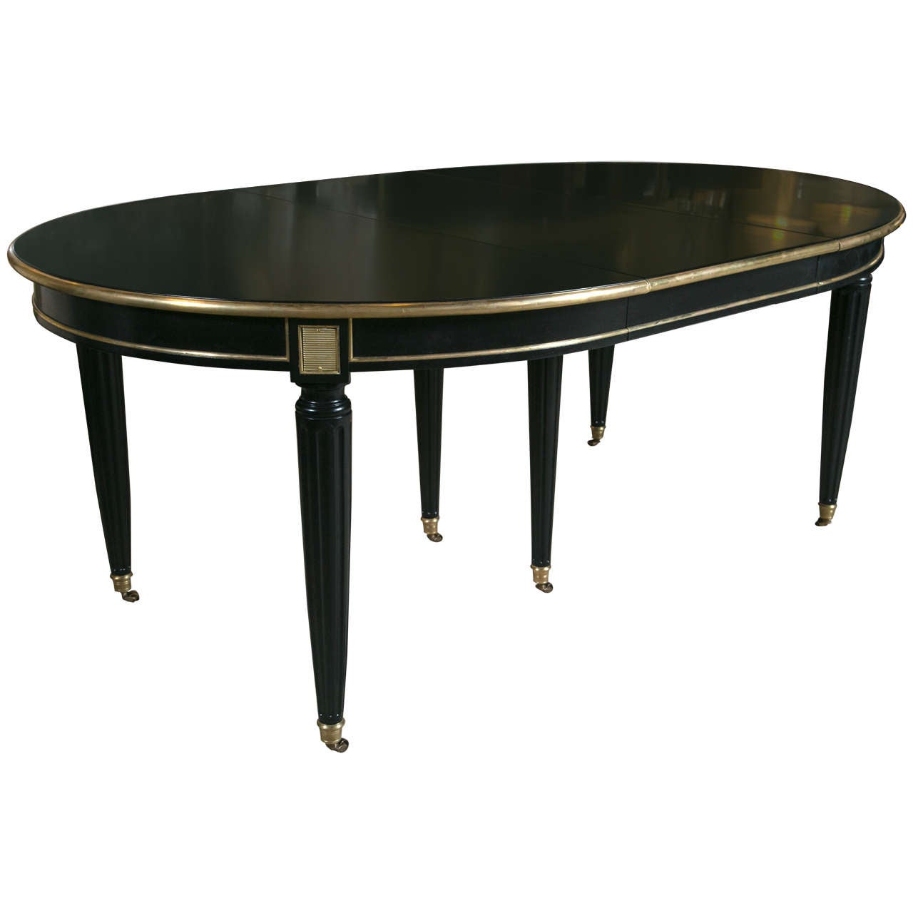 French Louis XVI Style Ebonized Jansen Four-Leaf Dining Table at ...