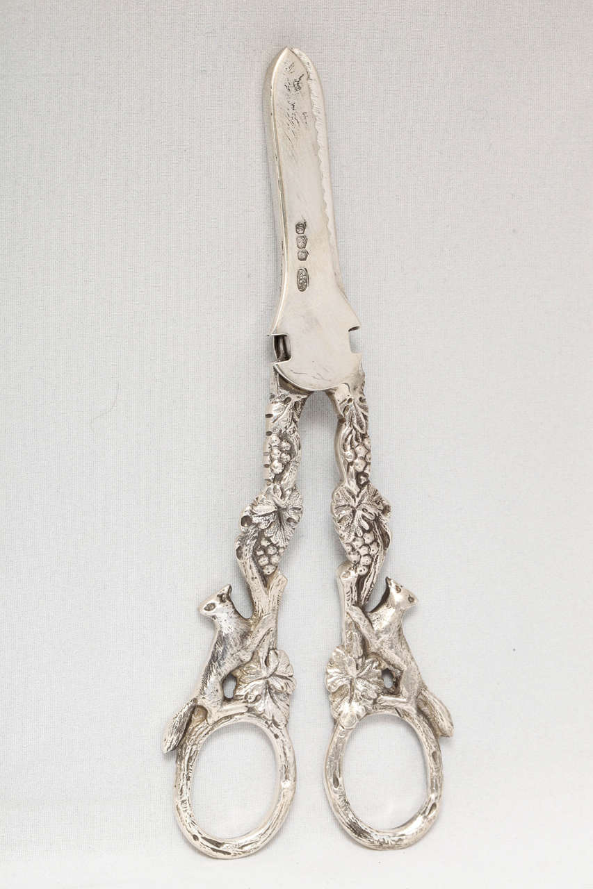 Victorian Style Sterling Silver Grape Shears For Sale at 1stDibs ...