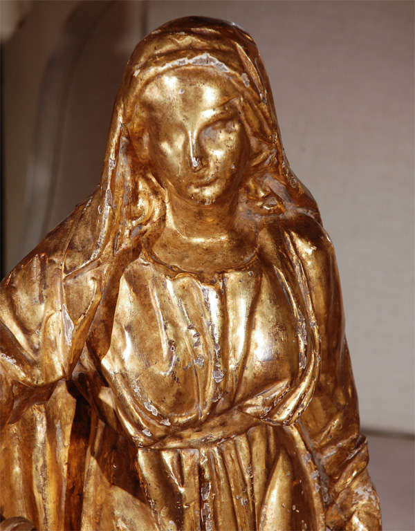 19th Century, Robed, Italian Giltwood Figures For Sale at 1stDibs