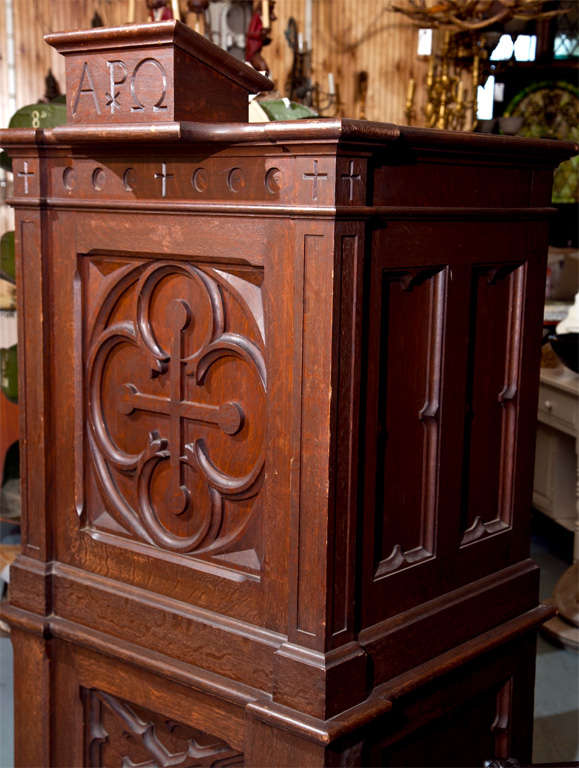 Antique Oak Church Pulpit Podium / Lectern at 1stDibs | antique pulpit ...