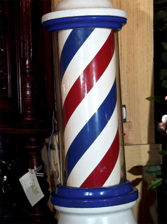Antique Standing Barber Pole at 1stDibs | antique barber pole, antique ...