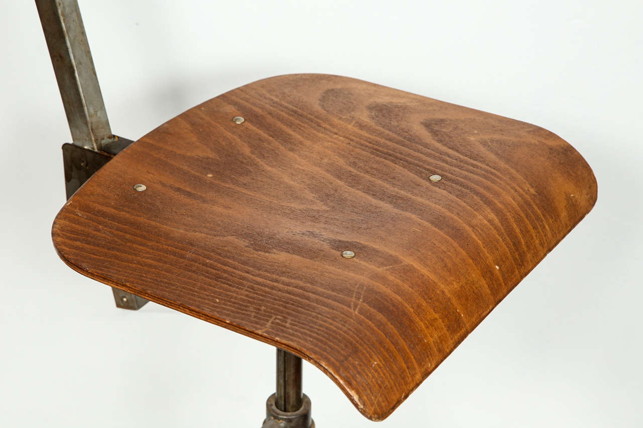 Industrial Drafting Chair at 1stDibs