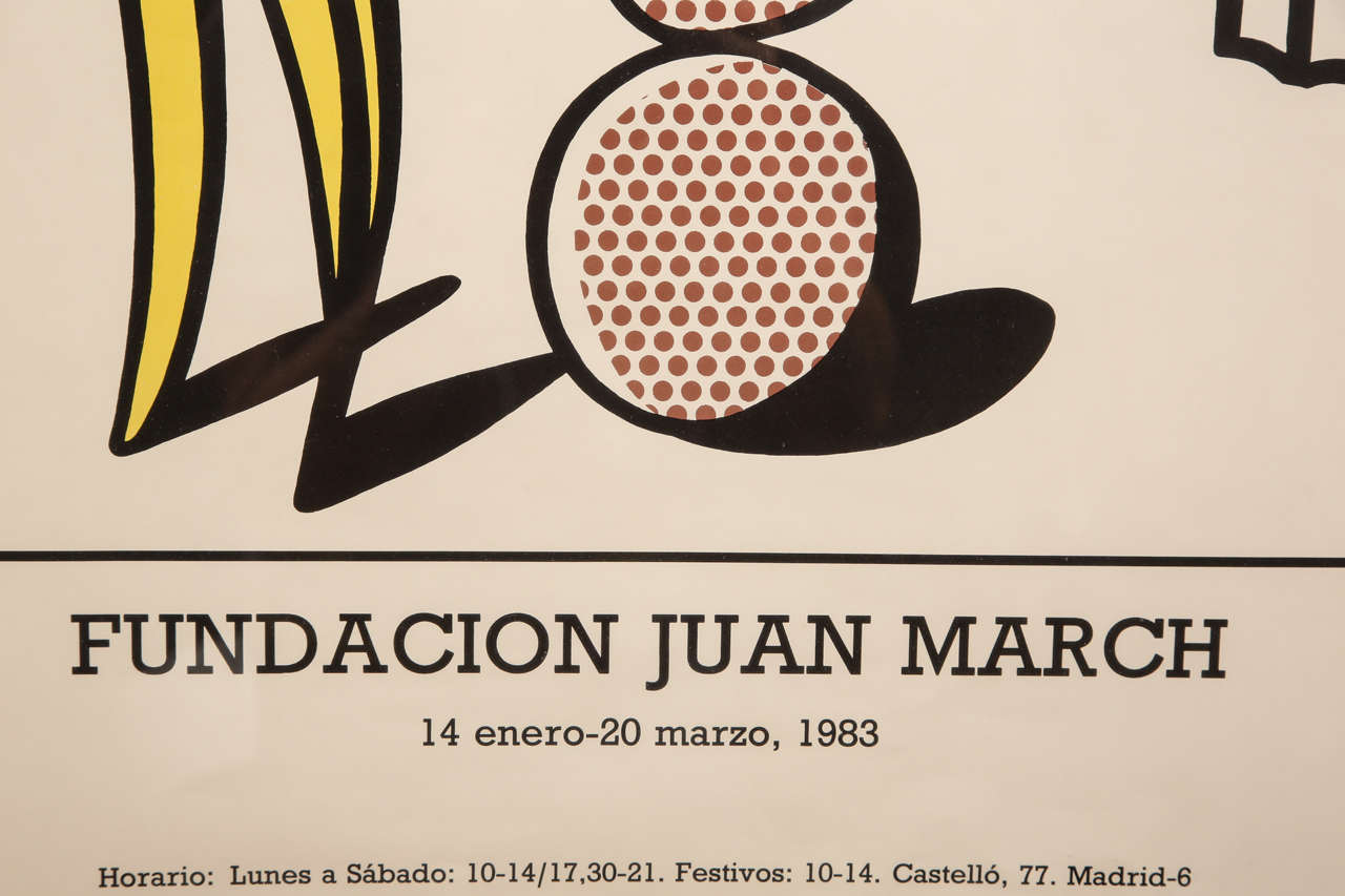 Spanish Lichtenstein Retrospective Poster, 1983 at 1stDibs