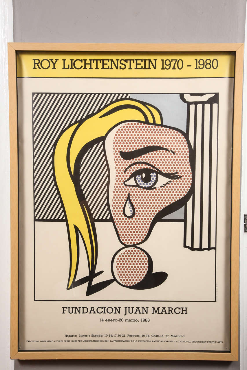 Spanish Lichtenstein Retrospective Poster, 1983 at 1stDibs