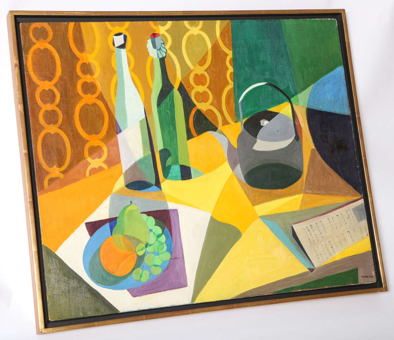 Modernist Still Life, Oil on Canvas by Ginx at 1stDibs