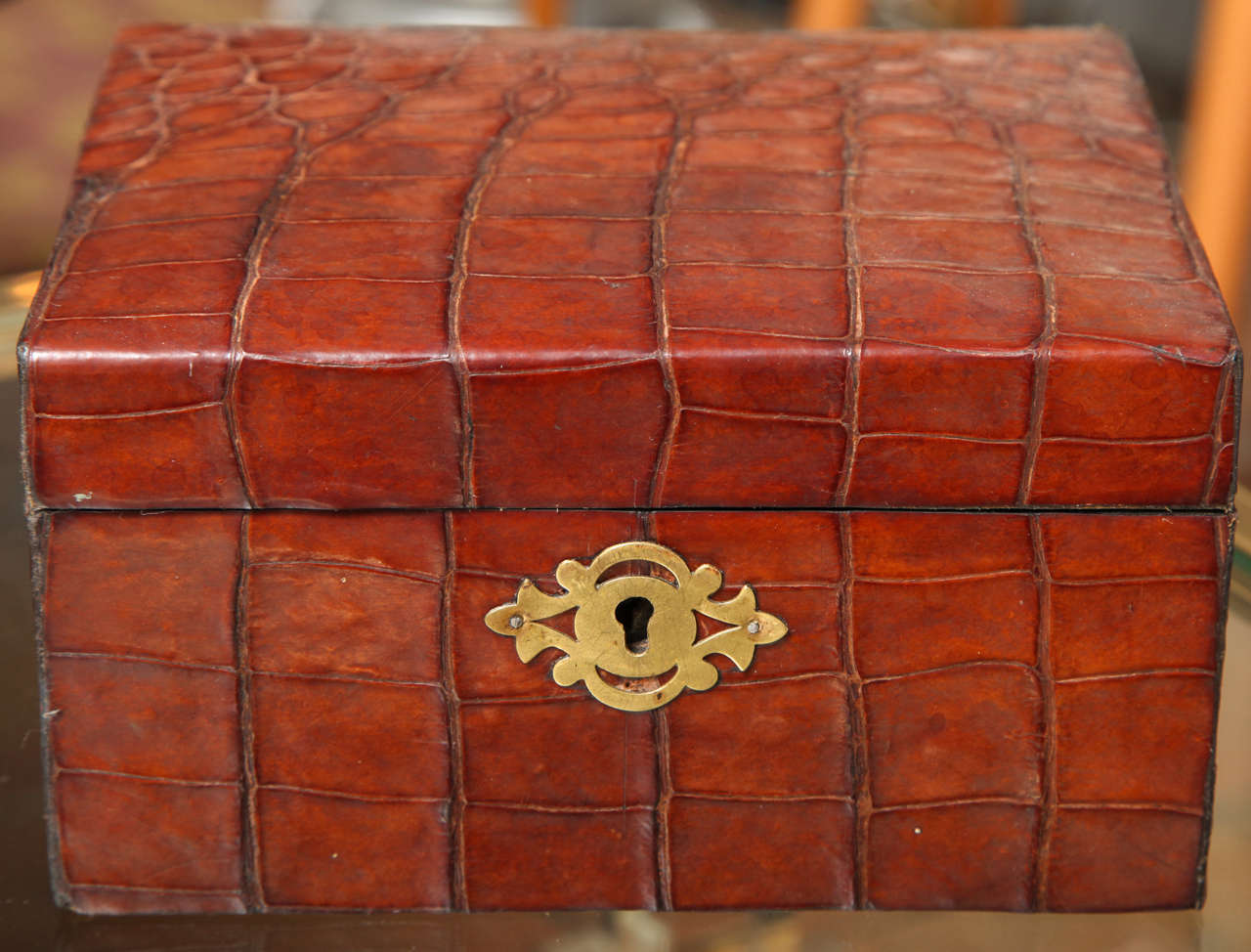 Vintage Alligator Skin Jewelry Box at 1stDibs | alligator jewelry box