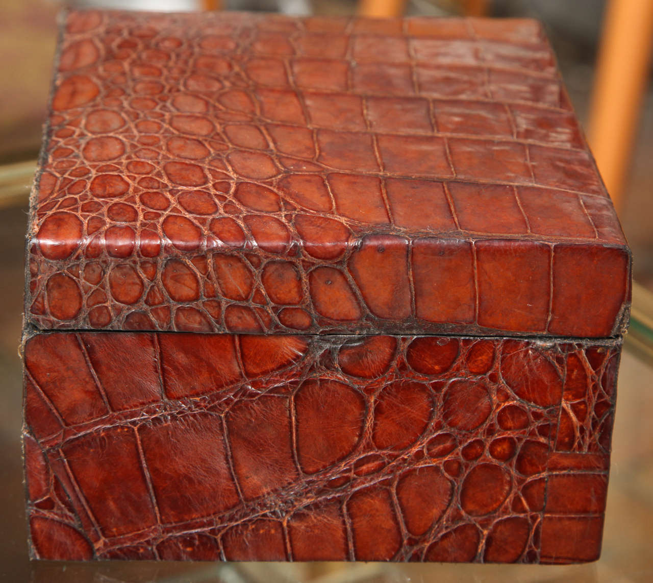 Vintage Alligator Skin Jewelry Box at 1stDibs | alligator jewelry box