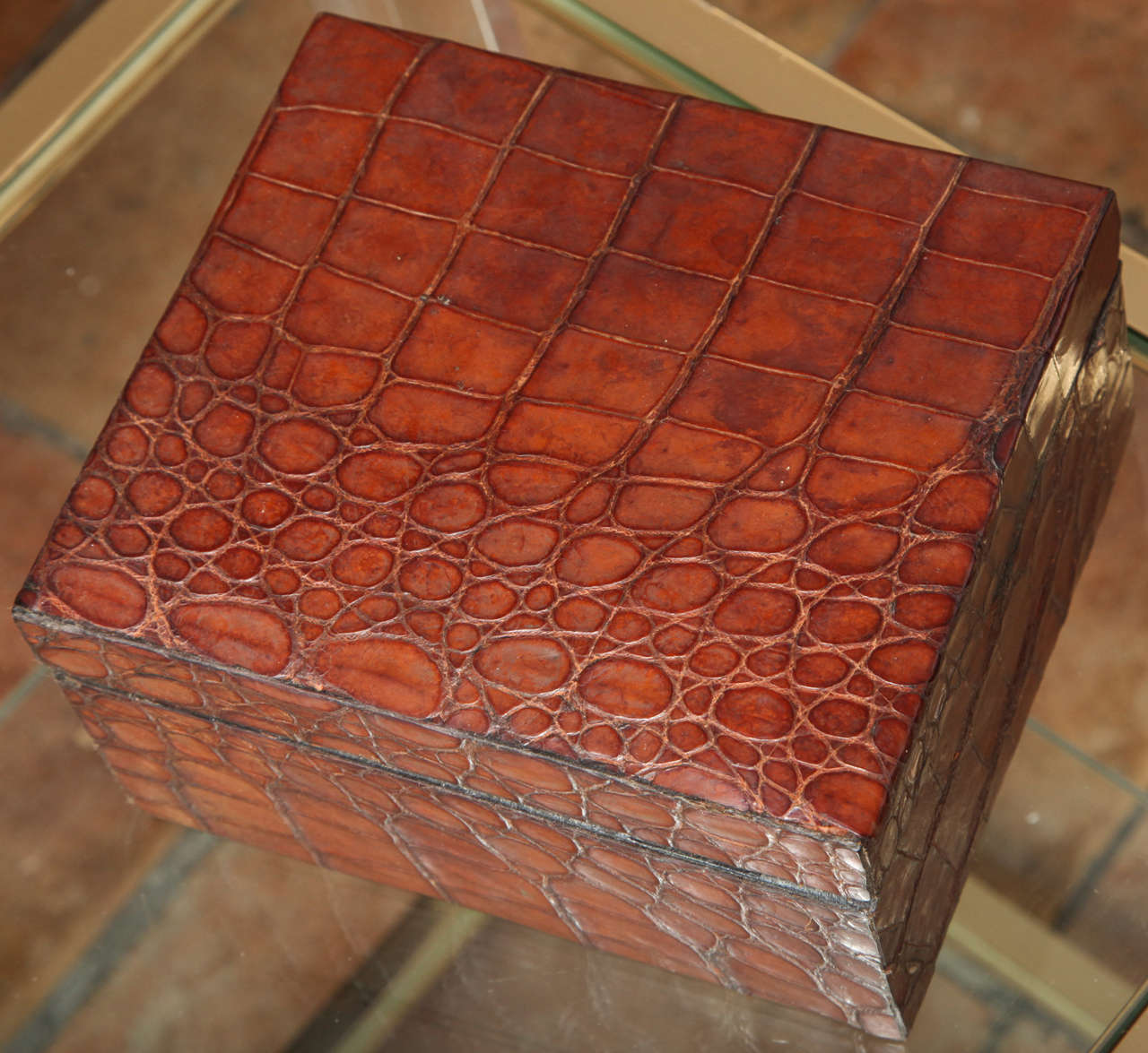 Vintage Alligator Skin Jewelry Box at 1stDibs | alligator jewelry box
