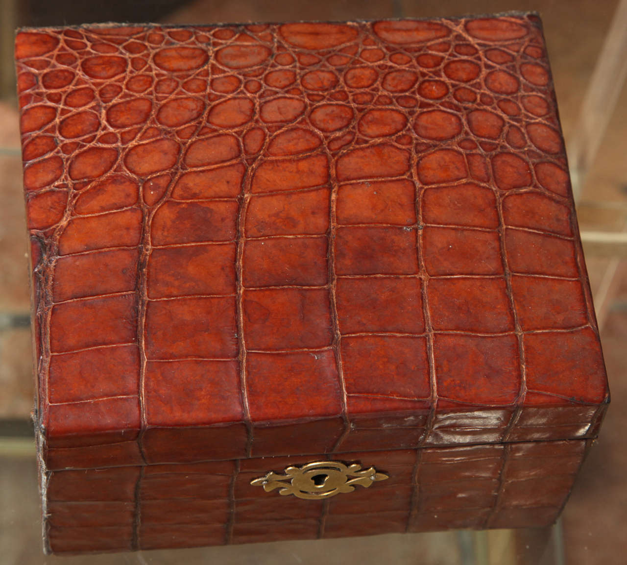 Vintage Alligator Skin Jewelry Box at 1stDibs | alligator jewelry box