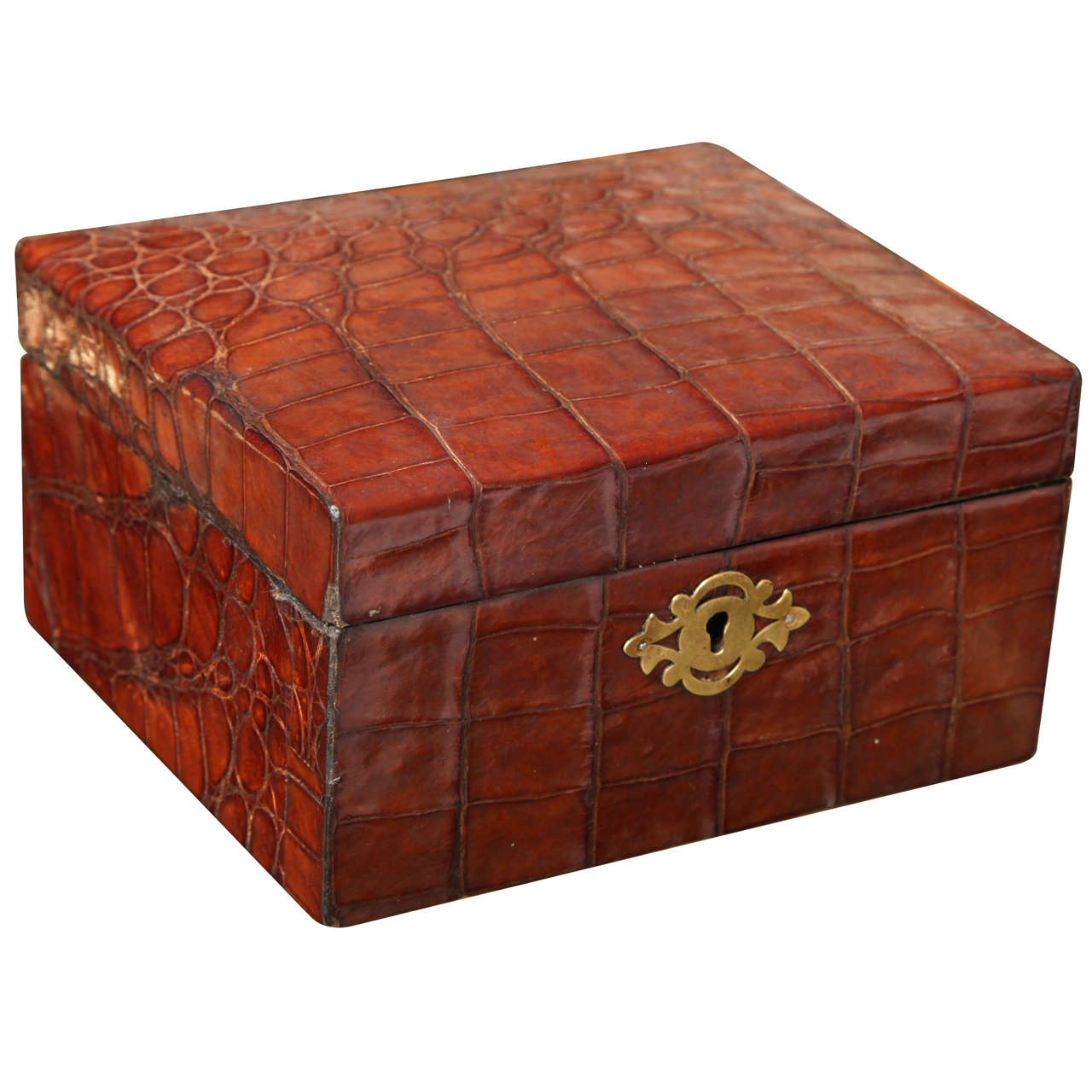 Vintage Alligator Skin Jewelry Box at 1stDibs | alligator jewelry box