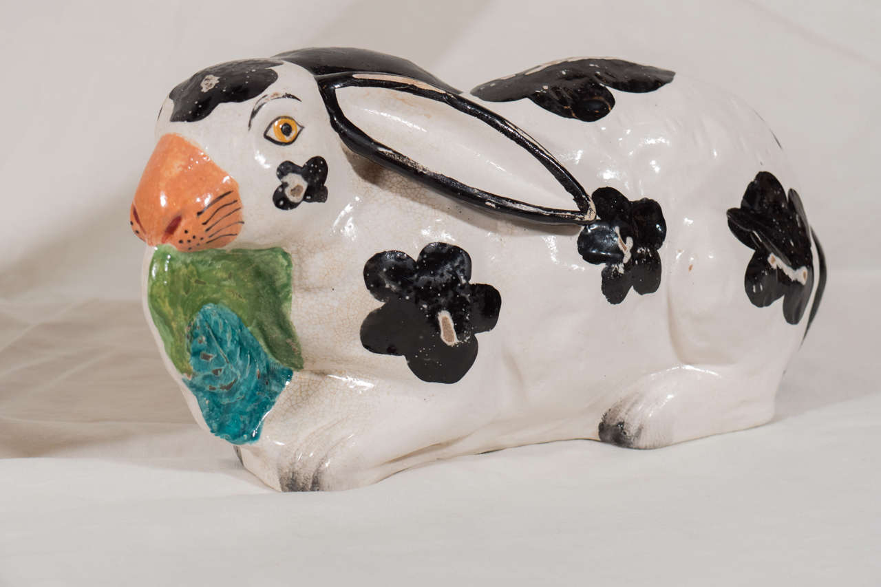 Pair of Staffordshire Rabbits at 1stDibs