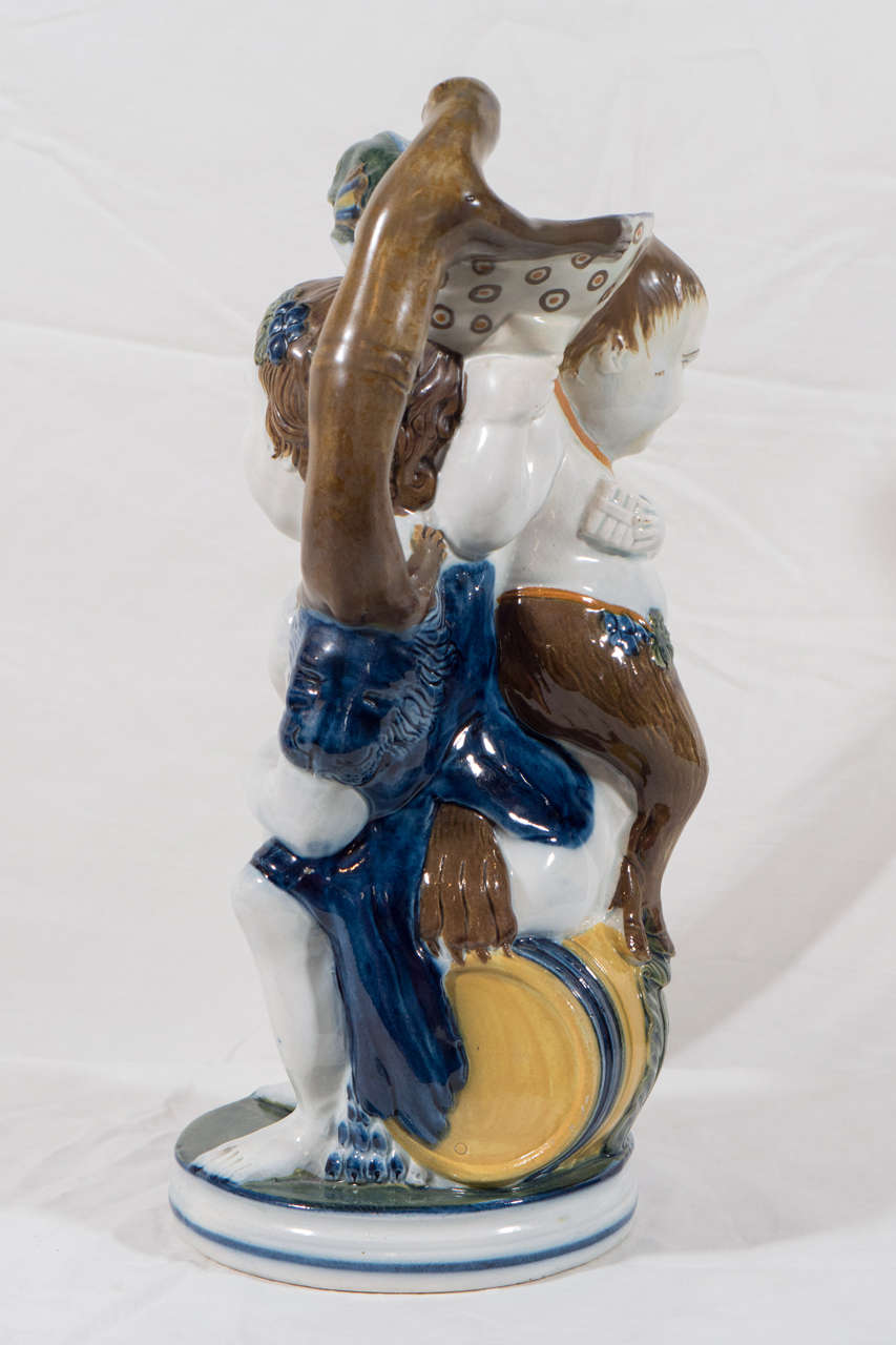 An Early 19th Century Bacchus and Pan Staffordshire Pottery Toby Jug at ...