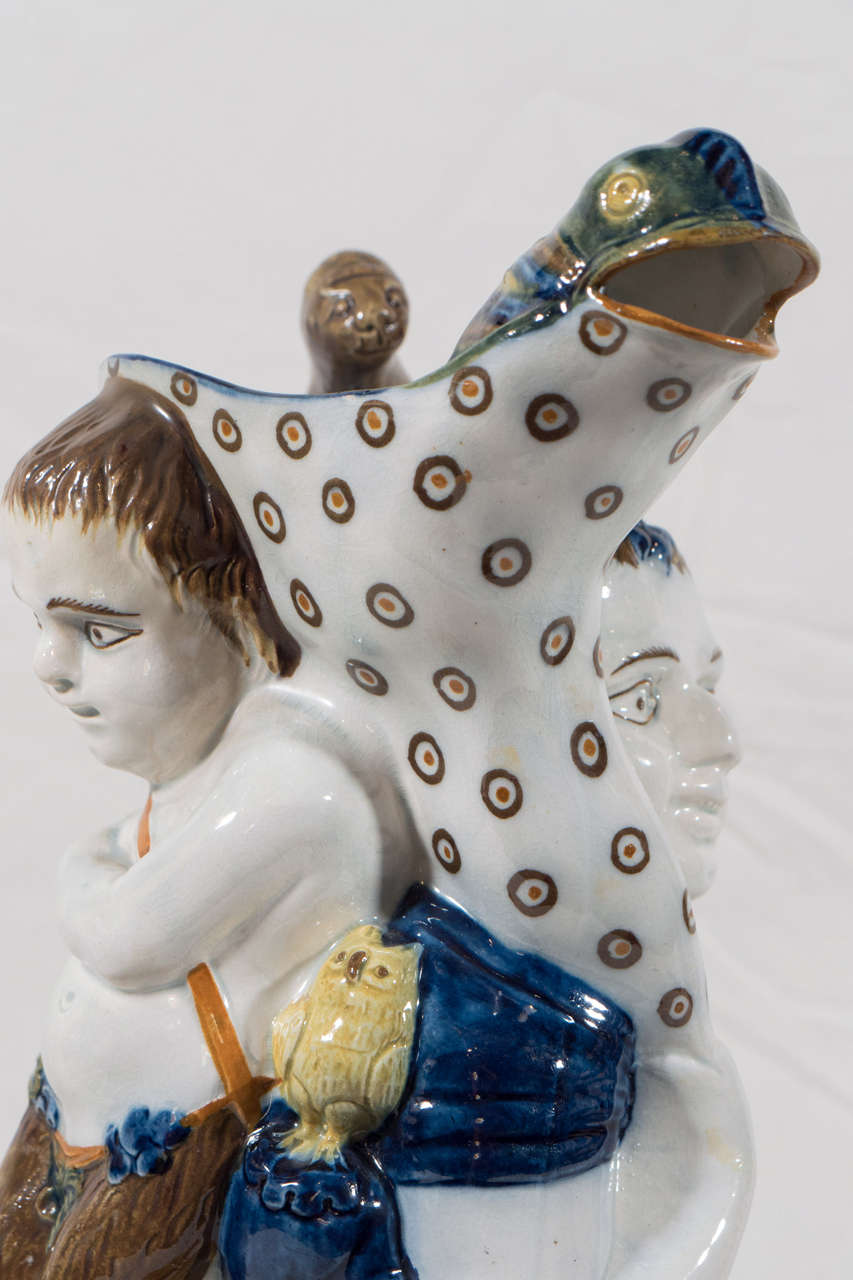 An Early 19th Century Bacchus and Pan Staffordshire Pottery Toby Jug at ...