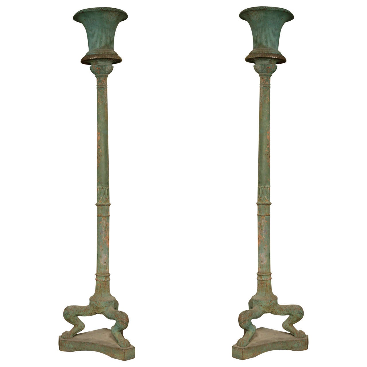 Monumental Pair of Regency Period Roman Revival Torchieres at 1stDibs