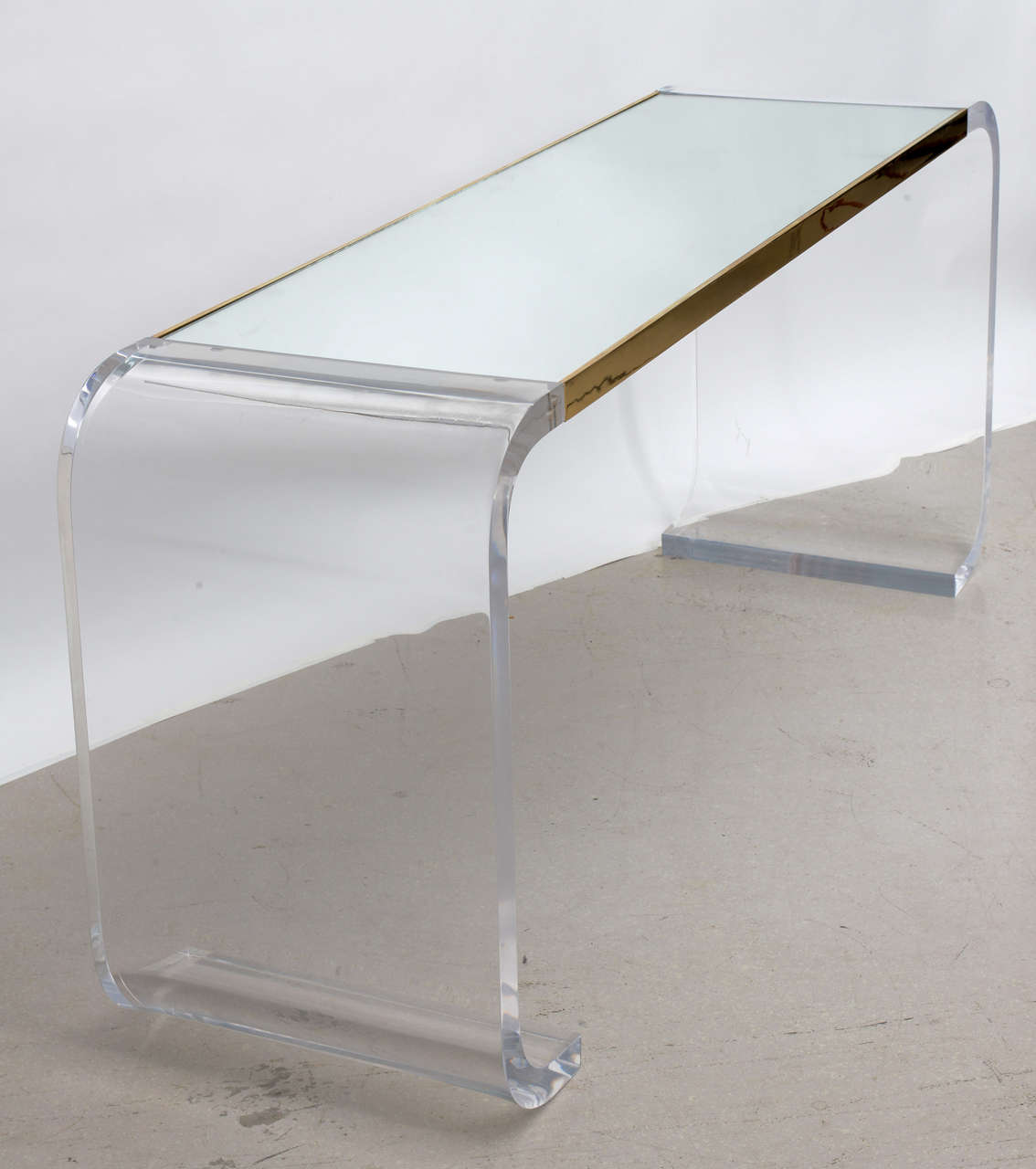Lucite Waterfall Console Table at 1stDibs