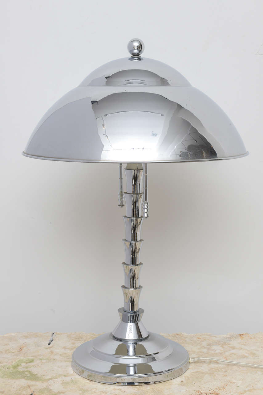 Chrome Table Lamp by Jay Spectre at 1stDibs