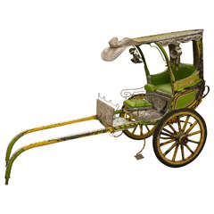 Antique Colorful Child's Rickshaw with Passenger Seat at 1stDibs ...
