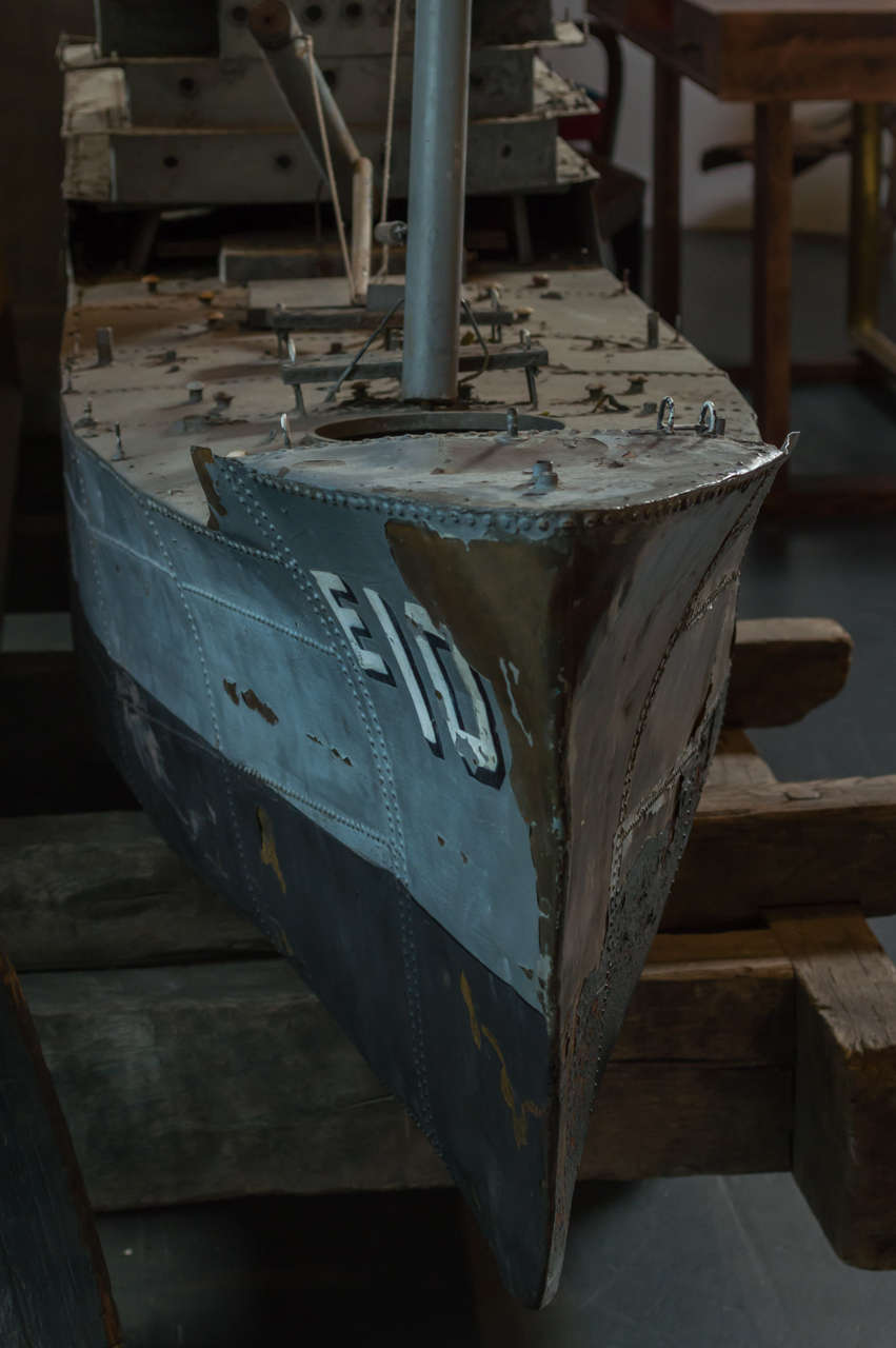 Painted Copper Ship Model For Sale at 1stDibs