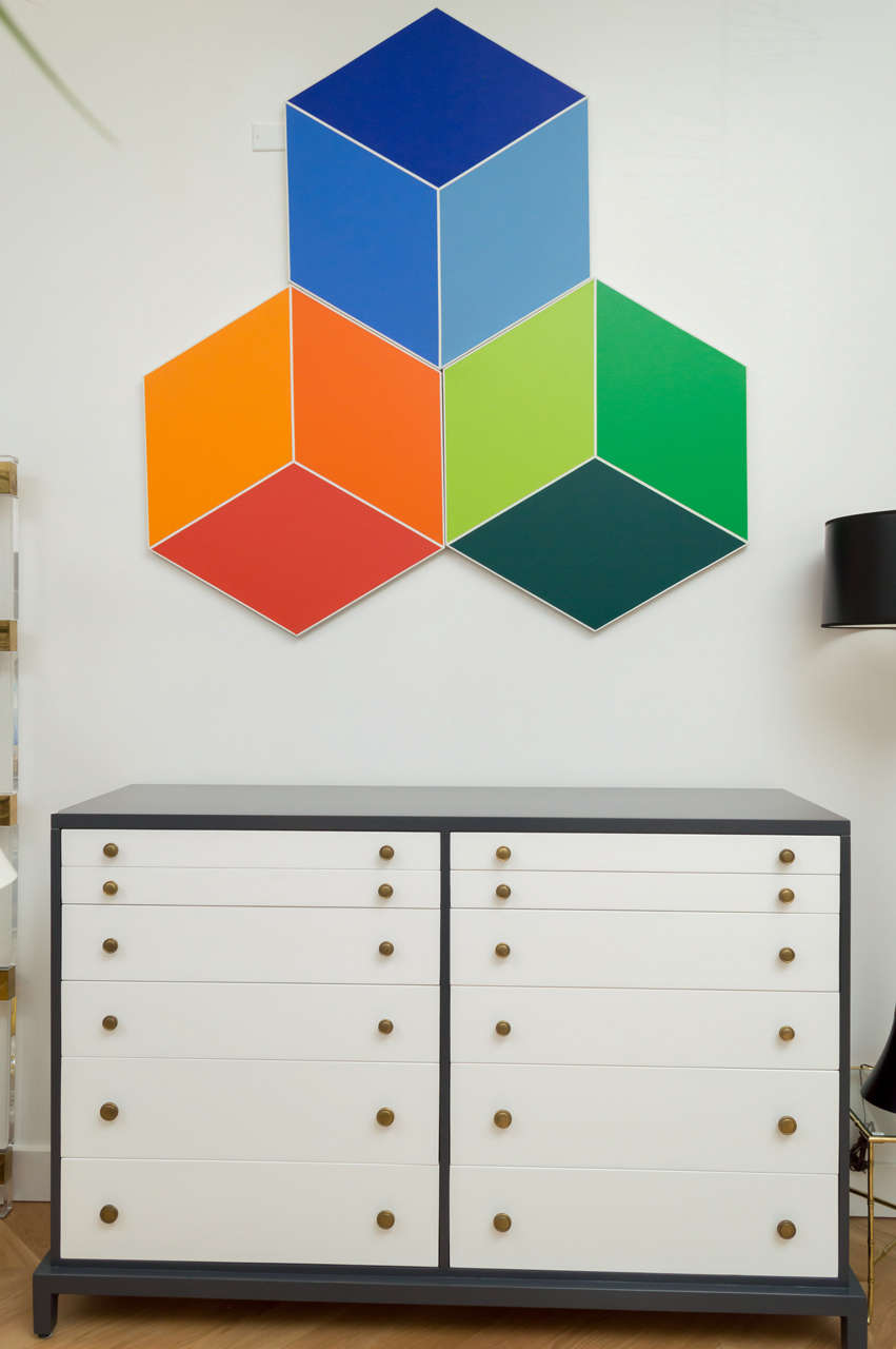 Graphic 1970s Triptych at 1stDibs