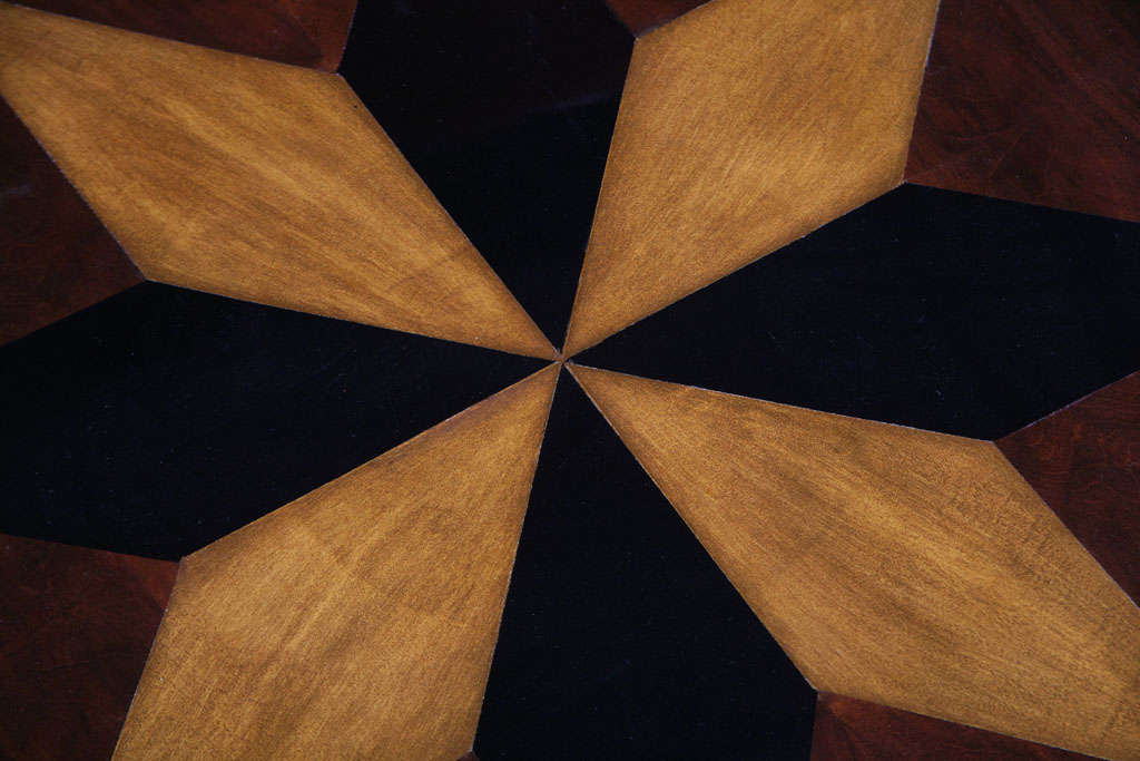 French Art Deco Exotic Walnut, Star Inlay Accent Table at 1stDibs | art ...