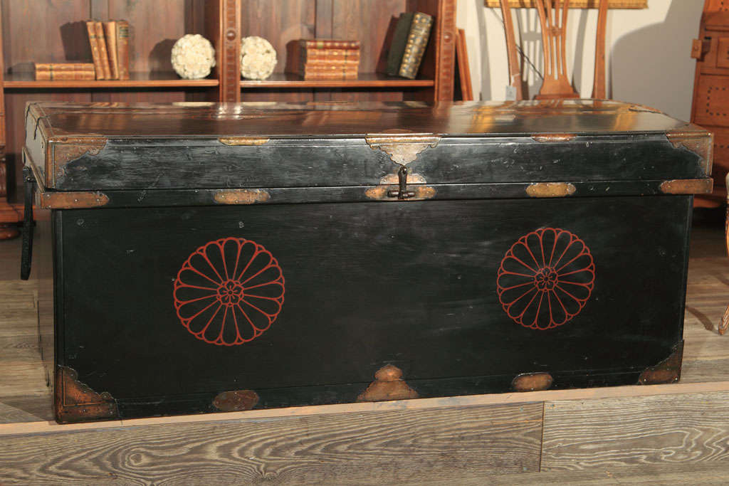 Japanese Painted Trunk at 1stDibs | japanese trunks, trunk on japanese ...