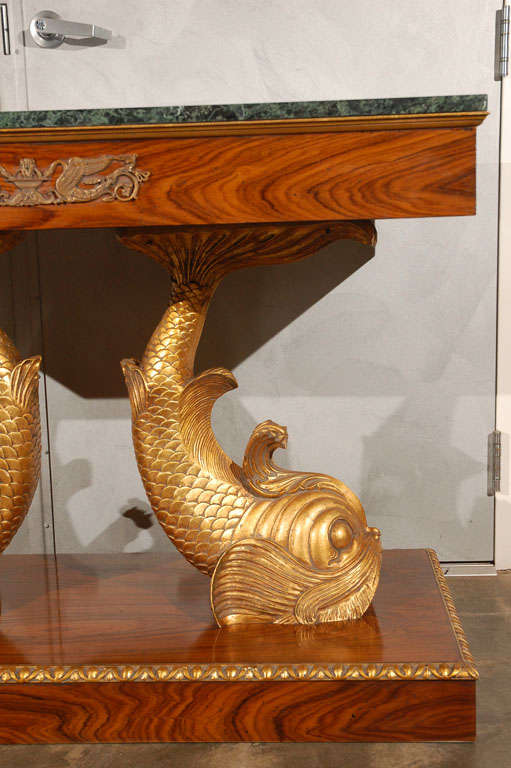 Pair Dolphin Console Entry Tables For Sale at 1stDibs