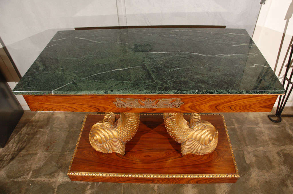 Pair Dolphin Console Entry Tables For Sale at 1stDibs