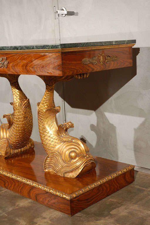 Pair Dolphin Console Entry Tables For Sale at 1stDibs