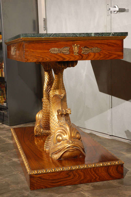 Pair Dolphin Console Entry Tables For Sale at 1stDibs
