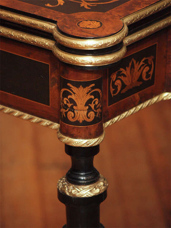 Antique French Napoleon III Console Game Table at 1stDibs