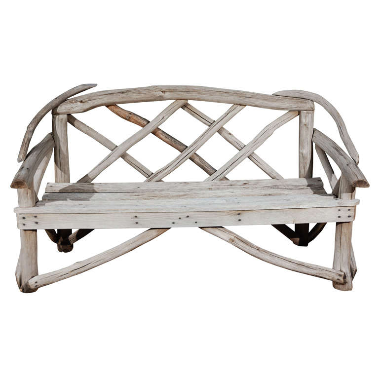 English Tree Limb Bench, Circa 1890 at 1stDibs