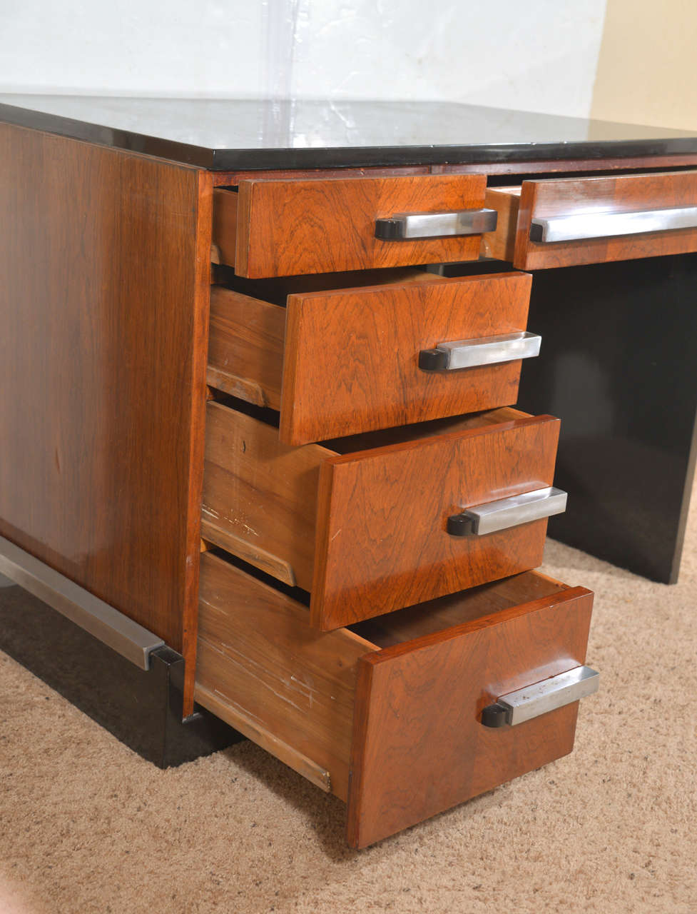 Donald Deskey Widdicomb asymmetric desk at 1stDibs | donald deskey desk