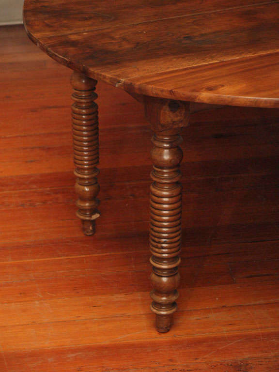 Large 19c. Spool Leg Dining Table at 1stDibs