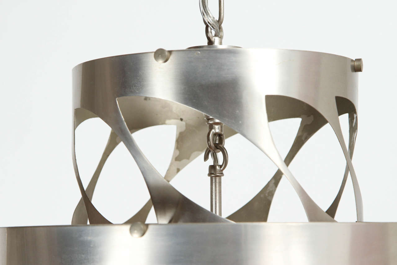 Brushed 1980s Aluminum Fixture For Sale at 1stDibs