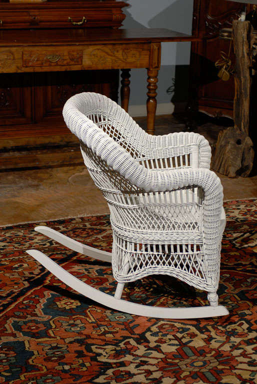 Heywood Wakefield Wicker Rocking Chair at 1stDibs | heywood wakefield ...