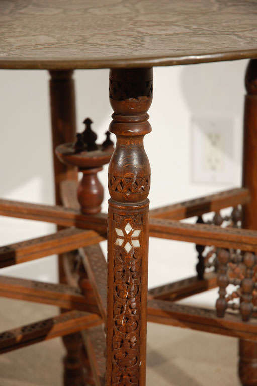 Persian or Turkish Mamluk Style Brass Tray Table at 1stDibs | turkish ...