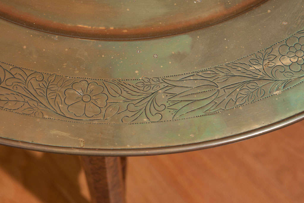 Oak and Brass Tray Table Attributed to Gordon Russell For Sale at 1stDibs