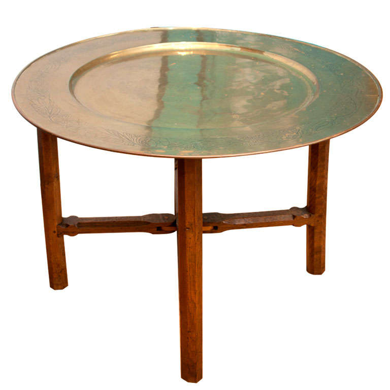 Oak and Brass Tray Table Attributed to Gordon Russell For Sale at 1stDibs