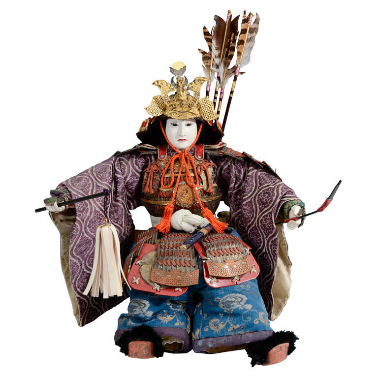 Japanese Musha Samurai Ningyo Figure at 1stDibs | musha ningyo