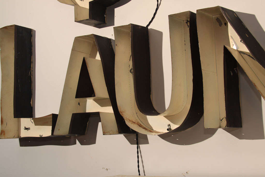 Vintage Coin-Op Laundromat Sign at 1stDibs | vintage laundromat signs ...