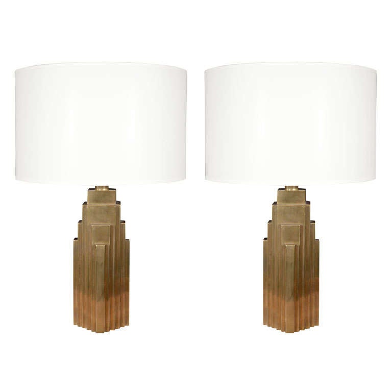 BRASS SKYSCRAPER LAMPS at 1stDibs